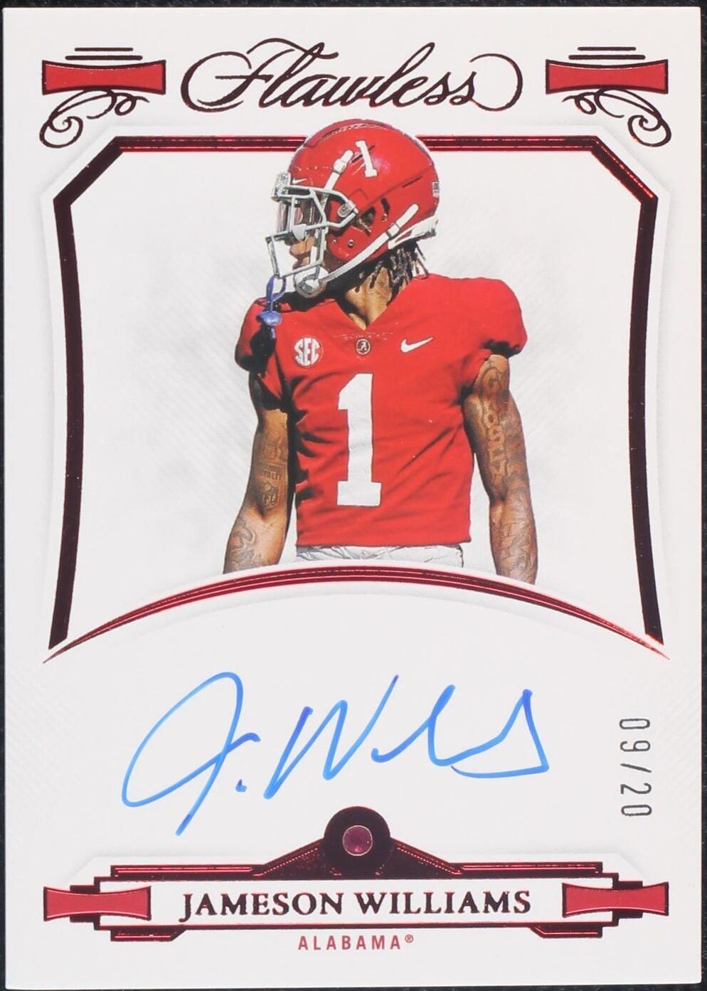 2022 Panini Flawless Collegiate - Flawless Rookie Gems Signatures Jameson Williams #GS-JWI Ruby ...