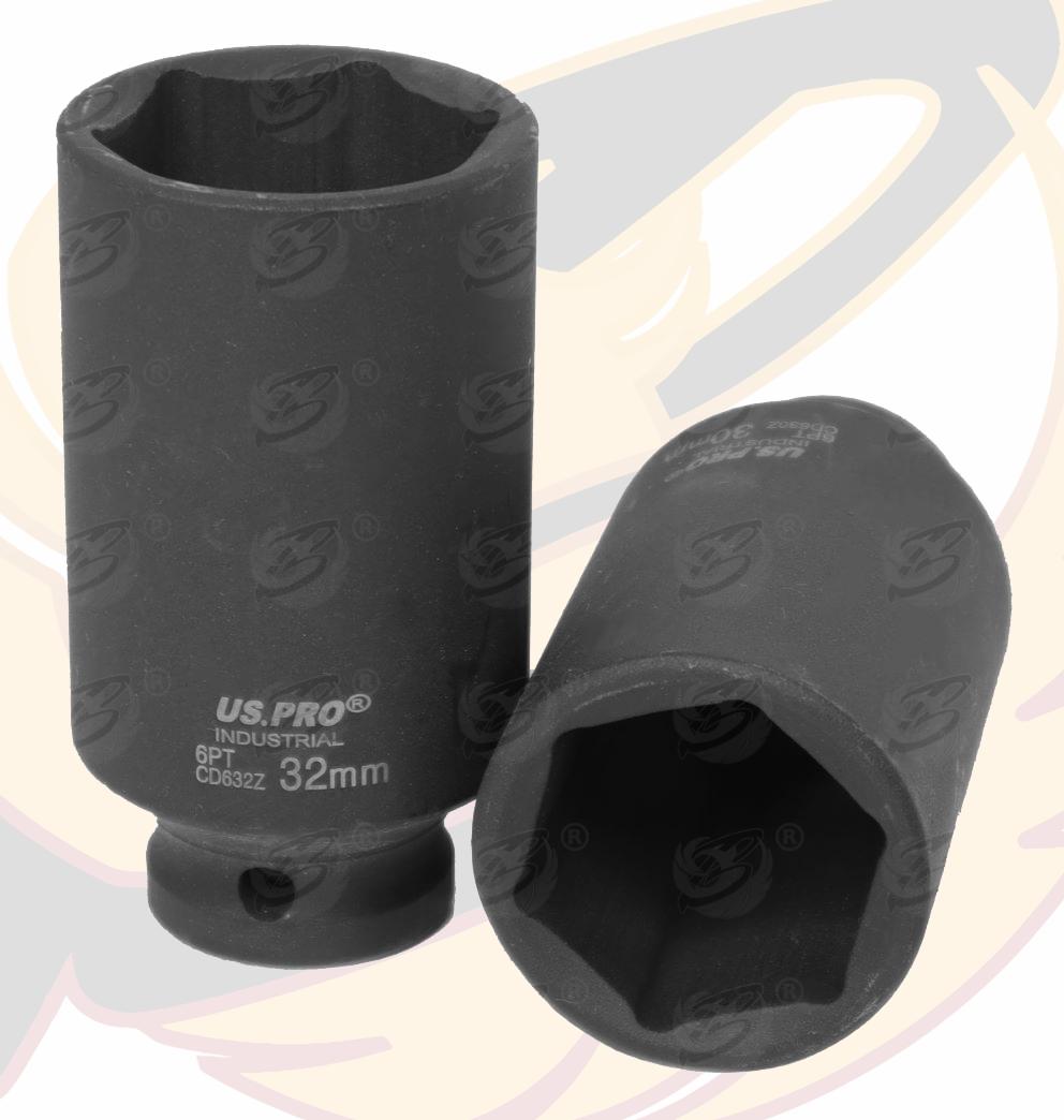 US PRO DEEP IMPACT SOCKET Set 1/2"Dr 13pc 13mm - 32mm 6pt Hex Long ...