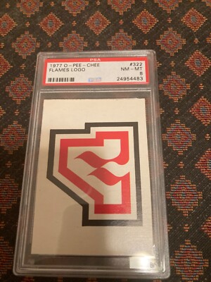 1977 O-PEE-CHEE, OPC #322 ATLANTA FLAMES TEAM LOGO PSA 8 NM-MT, rare ...
