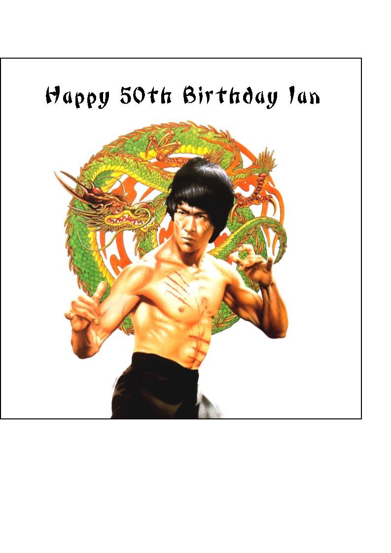 Karate Taekwondo Bruce Lee Edible Cake Toppers – Edible Cake🈯 Descubra ...