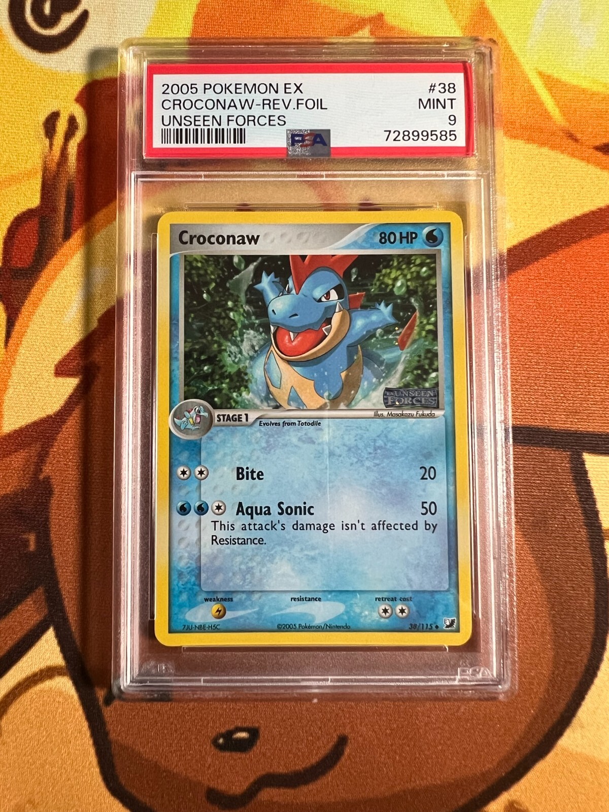 Pokemon TCG 2005 Unseen Forces Croconaw reverse holo #38 PSA 9 | eBay