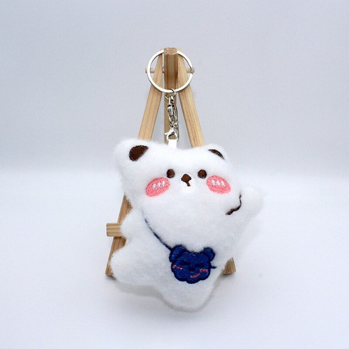 Cartoon Bear Squeak Keychains Pendant Cute Plush Doll Toy Bag Charms ...