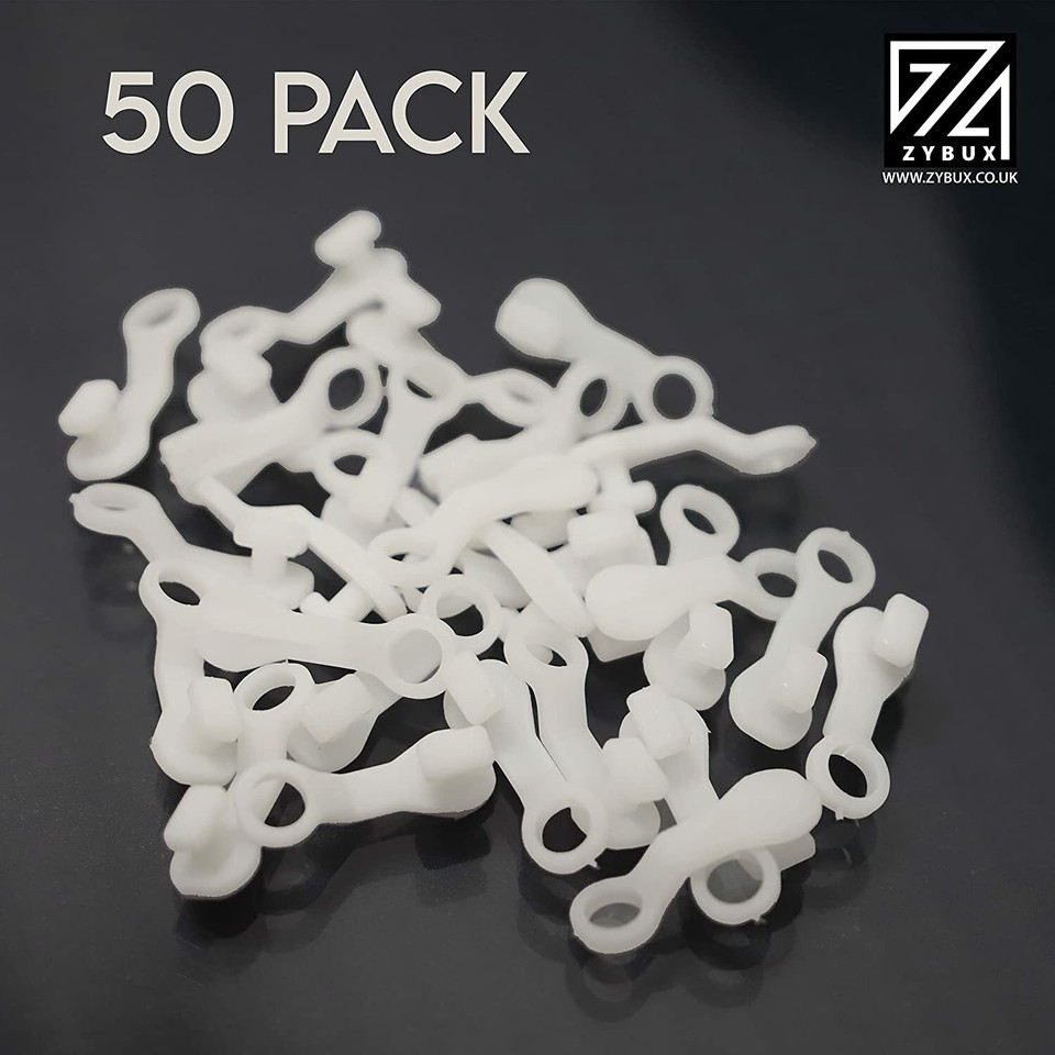 50x Nova Deluxe For Swish Curtain Hooks Runners White Curtain Track ...