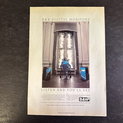 1984 B&W Digital Monitors DM110 DM220 Print Ad • Original • 1980s ADV31 ...