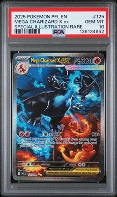2025 POKEMON PHANTASMAL FLAMES #125/094 MEGA CHARIZARD EX SPECIAL SIR ...