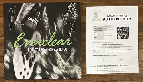 Everclear Live At Whisky Green Vinyl SIGNED FULL BAND AUTOGRAPH BAS ...