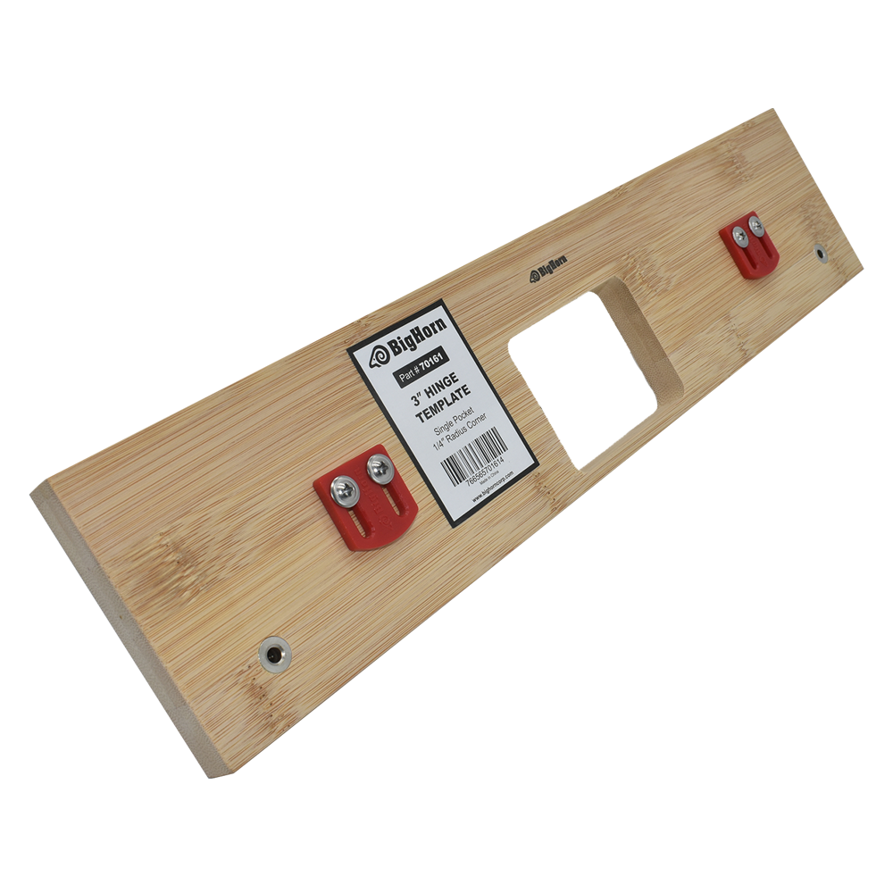 3 Inch Hinge Template, Single Pocket, 1/4 Inch Radius Corner Replaces ...