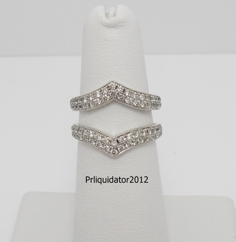 3/4CT Natural Diamond Solitaire Enhancer Guard Wrap Insert Ring 14K ...