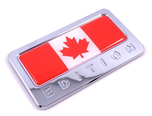 Canada Edition Chrome Emblem Canadian flag 3D decal Car bike Badge ...