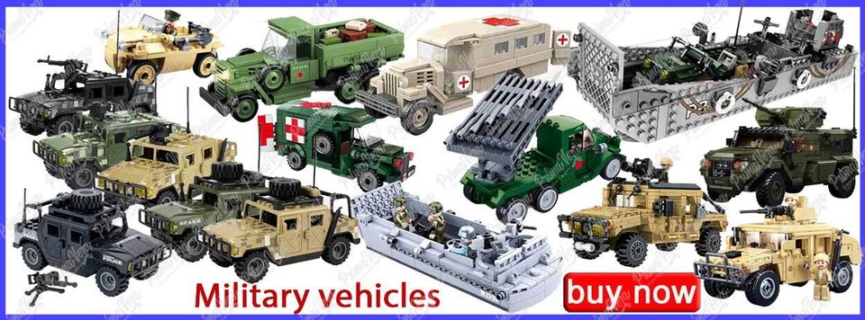 WW2 Military Vehicle Assault Amphibious Medical Truck Building Blocks ...