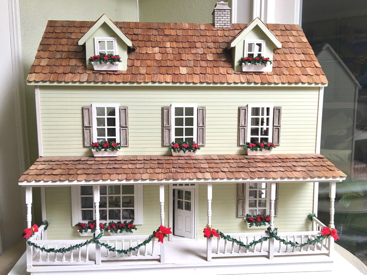 Dollhouse Colonial Style Room Retro American Colonial Style Doll House