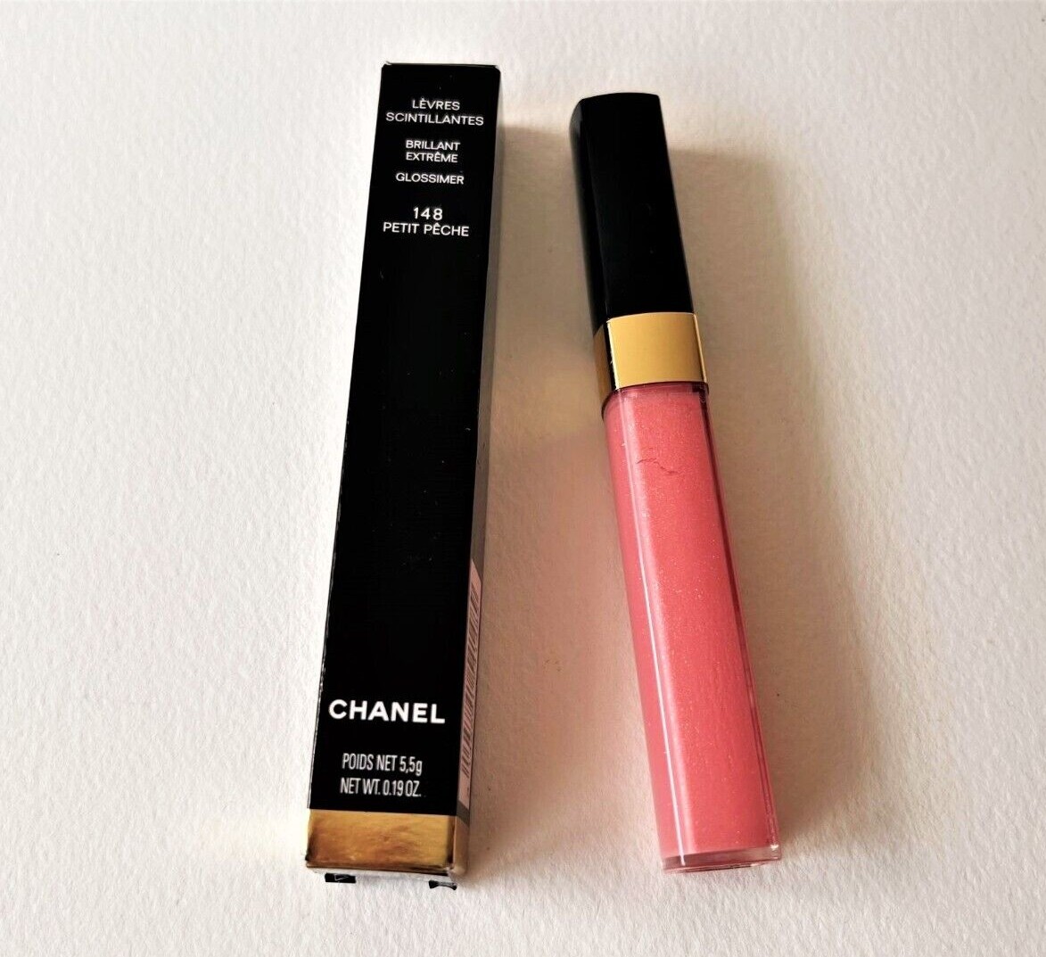 CHANEL Glossimer Brillant Extreme Lip Gloss 148 PETIT PECHE | eBay