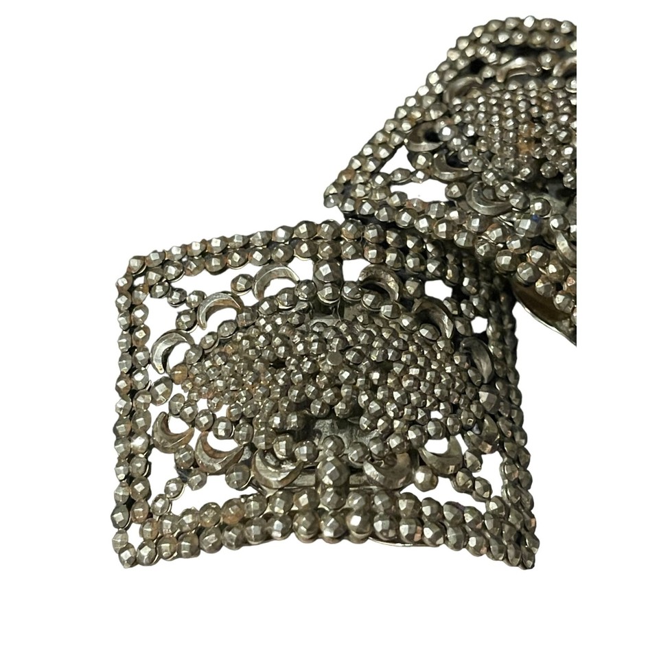 French Cut Steel Shoe Clips Antique Two Sparkle Classic | eBay