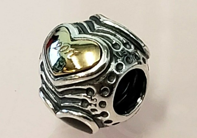 PANDORA | 14k Gold Silver Black Friday Charm 790591EN16 RARE Retired ...