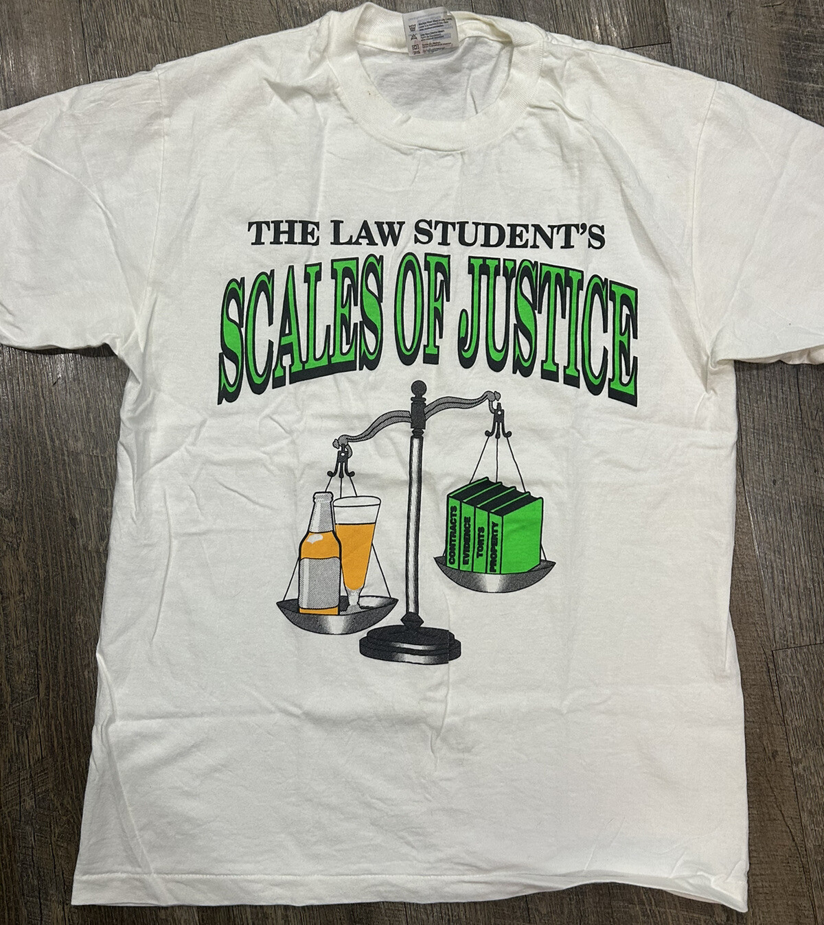 Vintage Law Students Scales Of Justice Shirt Beer Sin… - Gem