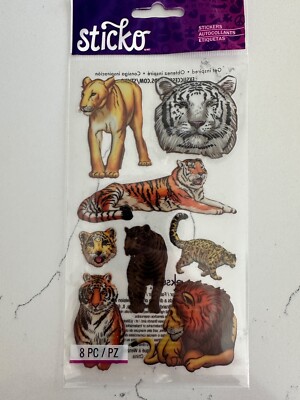 Sticko Autocollant Big Cats 8 PC All Different Kinds Scrapbooking ...