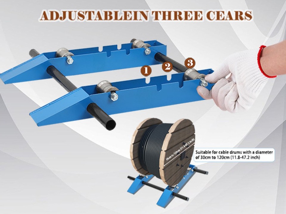 Heavy Duty Cable Roller Stand, Commercial Grade Steel Wire Dispenser ...