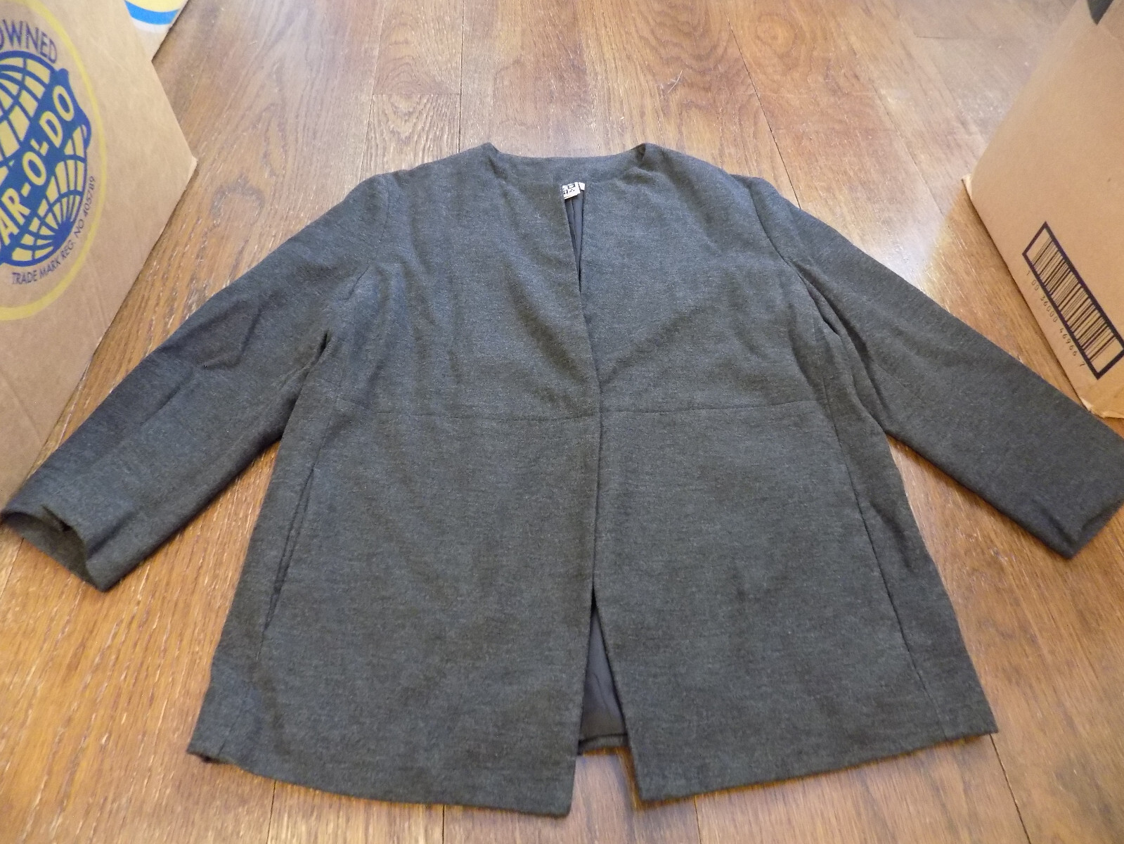 Max Studio Dark Gray Vtg blazer jacket Made in USA 3/… - Gem