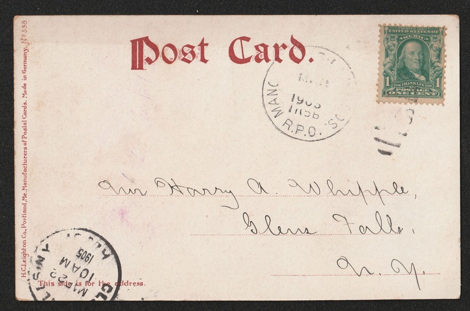 Manchester NH Railroad Station Postcard Undivided Back Postmark 1905 ...