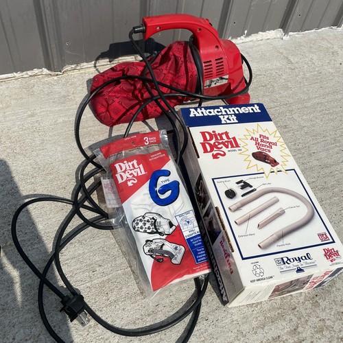 Vintage Royal Dirt Devil Handheld Vacuum 103 With Attachments - LBN | eBay