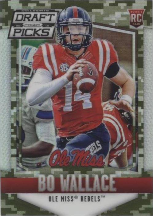 2015 Panini Prizm Collegiate Draft Picks - Bo Wallace #156 Camo Prizm ...
