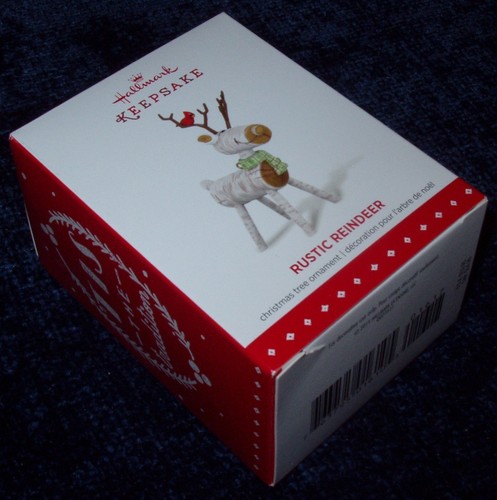 2015 Hallmark RUSTIC REINDEER #2 Faux Birch Logs Cardinal on Antler ...
