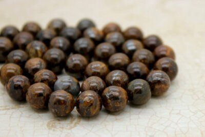 Bronzite Polished Smooth Round Ball Sphere Natural Gemstone Beads PG298 ...