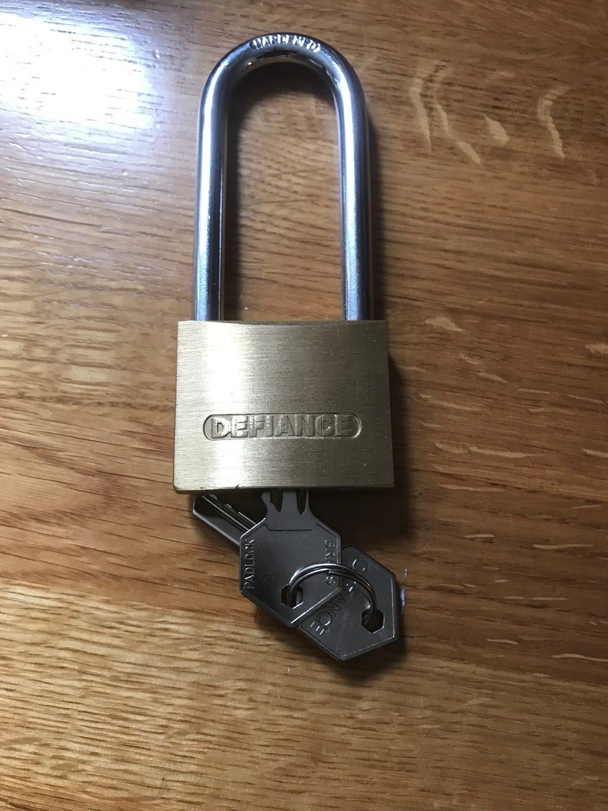 Defiance Brass Padlock LS10-50L 50mm KD | eBay UK