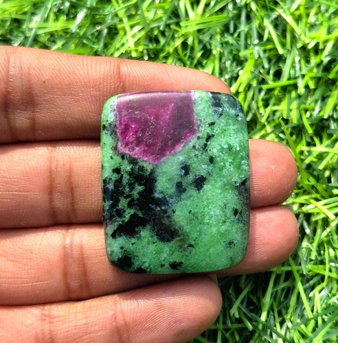 Beautiful Ruby Zoisite Cushion Shape Cabochon Loose Gemstone Use For ...