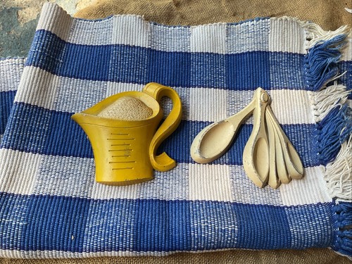 Vintage WALL HANGINGS, 1969 SEXTON, Set #1523, CUP AND MEASURING SPOONS ...