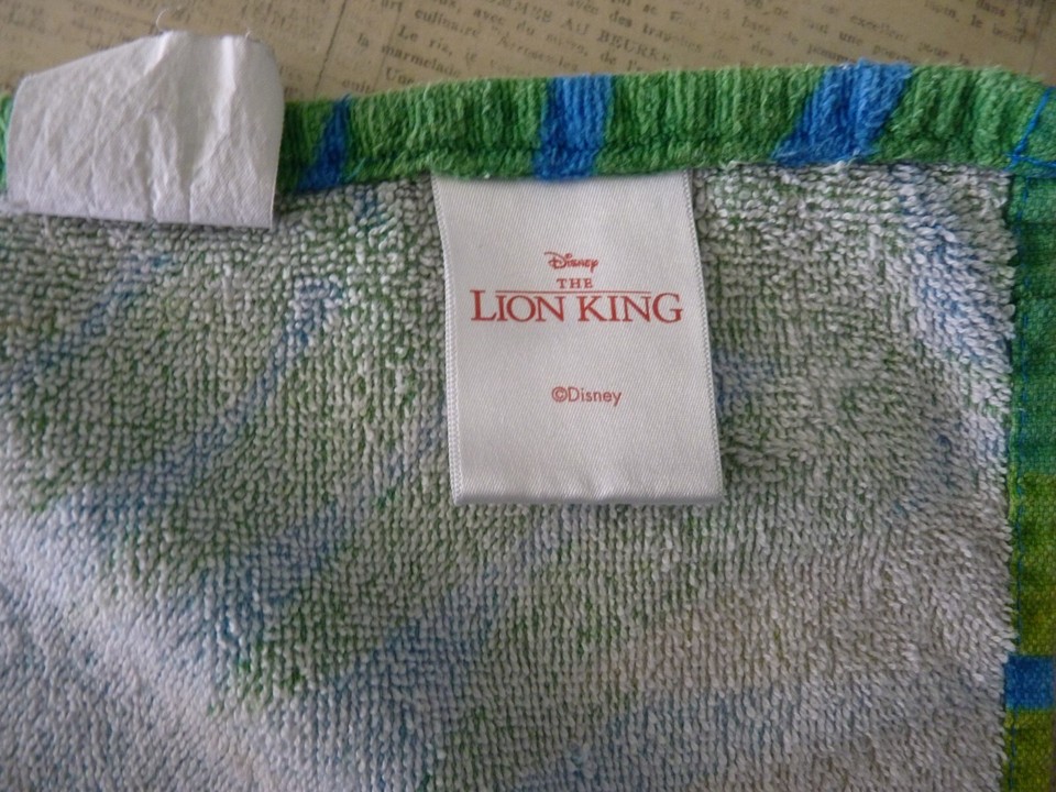 Vtg Disney Lion King Beach Pool Towel WALK ON THE WILD SIDE 50x27 Simba ...