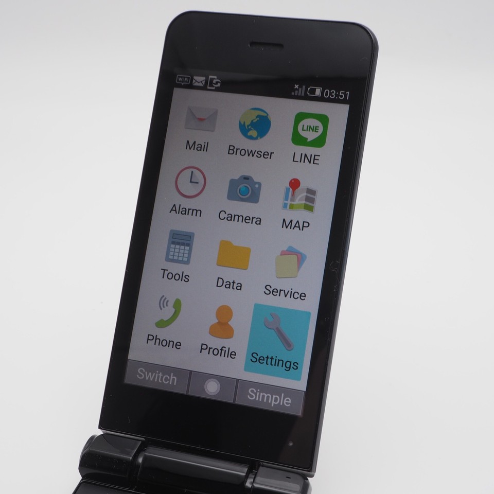 [Near Mint] SHARP AQUOS Keitai 2 601SH 602SH Unlocked SIM Flip Black ...