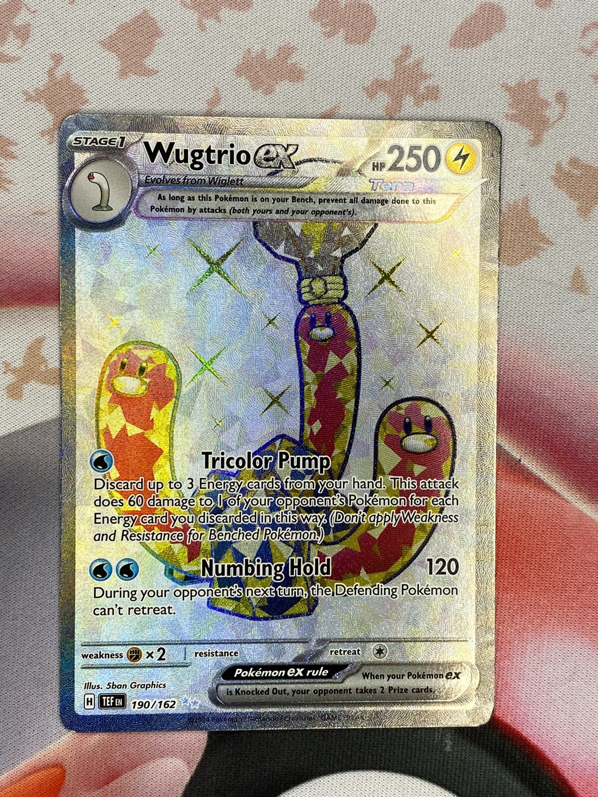 Wugtrio ex 190/162 TEF English Pokemon TCG Temporal Forces Ultra Rare ...