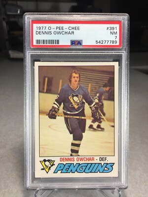 1977 O-Pee-Chee Dennis Owchar #391 - PSA 7 - Pittsburgh Penguins | eBay