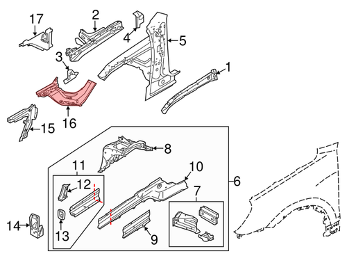 FRONT RIGHT FENDER HEADLIGHT SUPPORT BRACKET PORSCHE CAYENNE ...