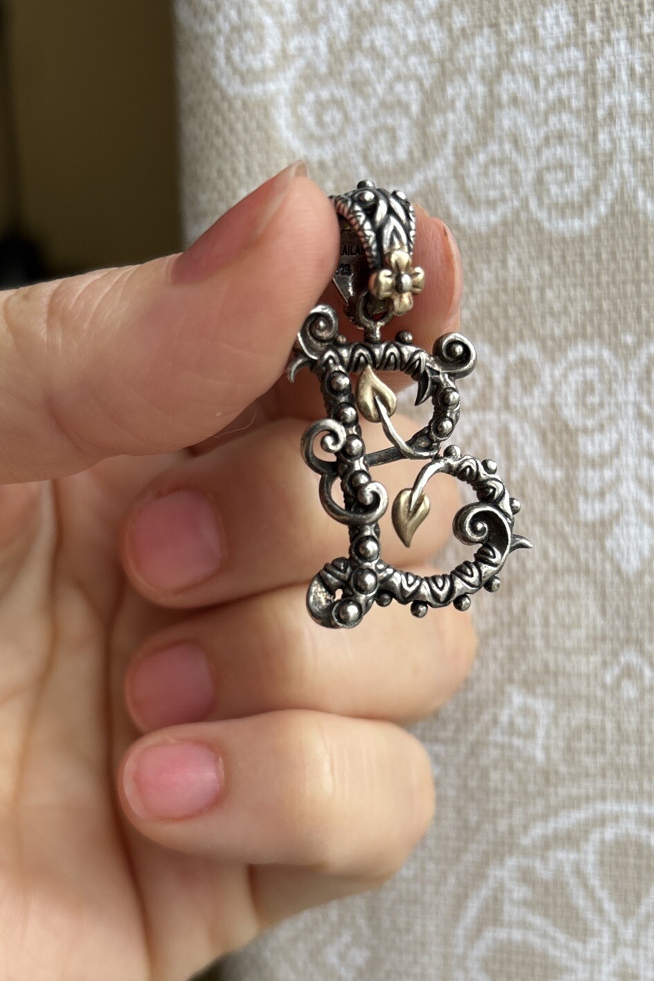 Barbara Bixby Letter B Enhancer Charm Pendant Sterl… - Gem