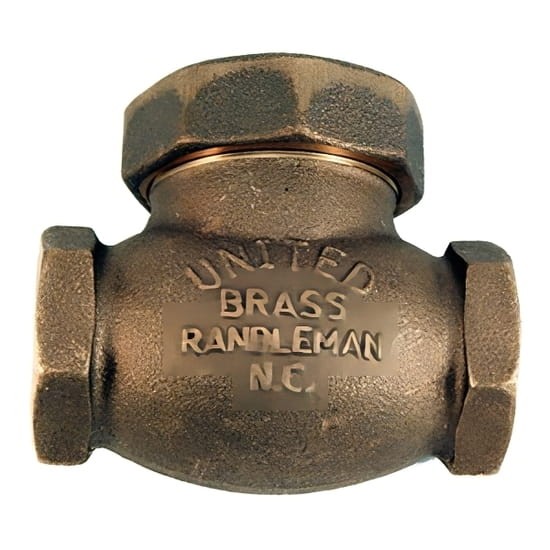 United Brass, 50T 1 SPRING CHECK VALVE W/T, Check Valve, 1", Teflon ...