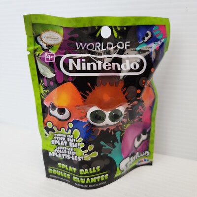 World of Nintendo ORANGE SQUID SPLAT BALL Splatoon Jakks Pacific 2016 ...