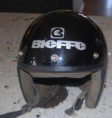 Vintage Bieffe All Black Motor Cycle Helmet | eBay UK