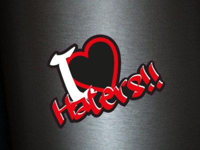 1 x Aufkleber I Love Haters Liebe Herz Sticker Hass Tuning ...