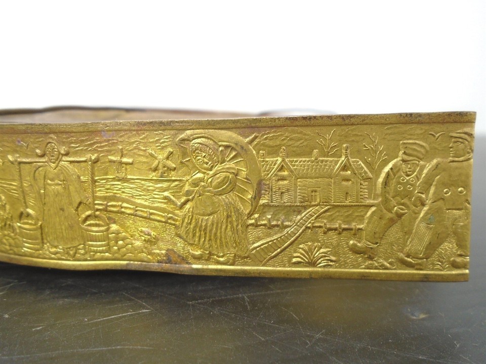 EMBOSSED - Brass Filigree - LAMP BANDING 24" x 1" - SHIPS - WIND MILLS ...