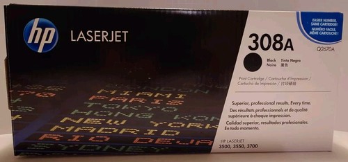 NEW HP LaserJet 3700 Black 308A (Q2670A) OEM Toner Cartridge | eBay