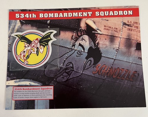 Emblems Of Air War Patch 534th Bombardment Squadron “schnozzle ...