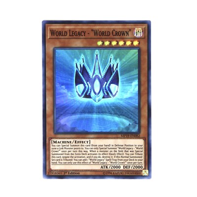 YuGiOh! World Legacy - "World Crown" (MP19-EN082) 1st Edition - Super ...