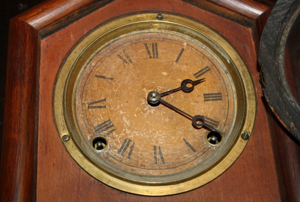 Antique 1871 USA E. Ingraham Double Glass 17" Victorian CLOCK w/ Key | eBay