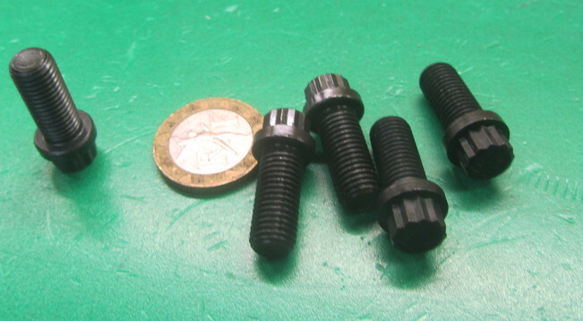 12 Point Flanged, Ferry Bolt, Steel, FT, 5/16"-24 x 3/4" Length, 25 Pcs ...