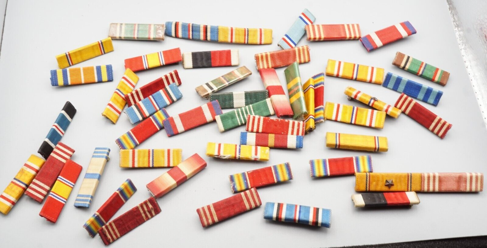 WWII Army, Navy, USMC Ribbon Bars Group Lot Of 49 - PIN BACKS | eBay