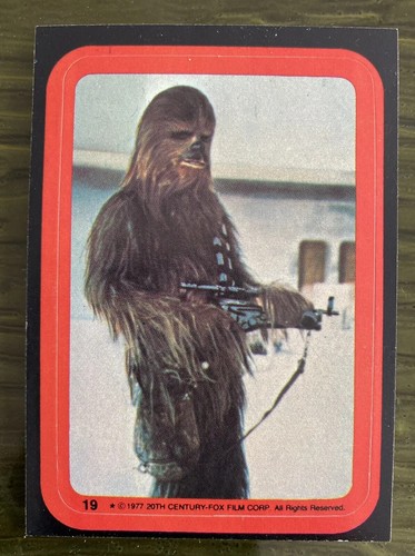 1977 Topps Star Wars series 1 sticker #19 Chewie | eBay