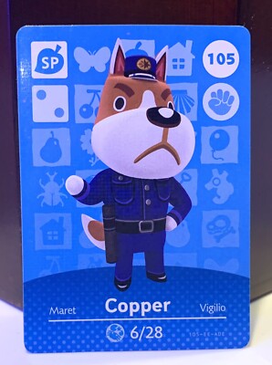 COPPER Animal Crossing Series 2 Amiibo Card #105 Nintendo Sparkle | eBay