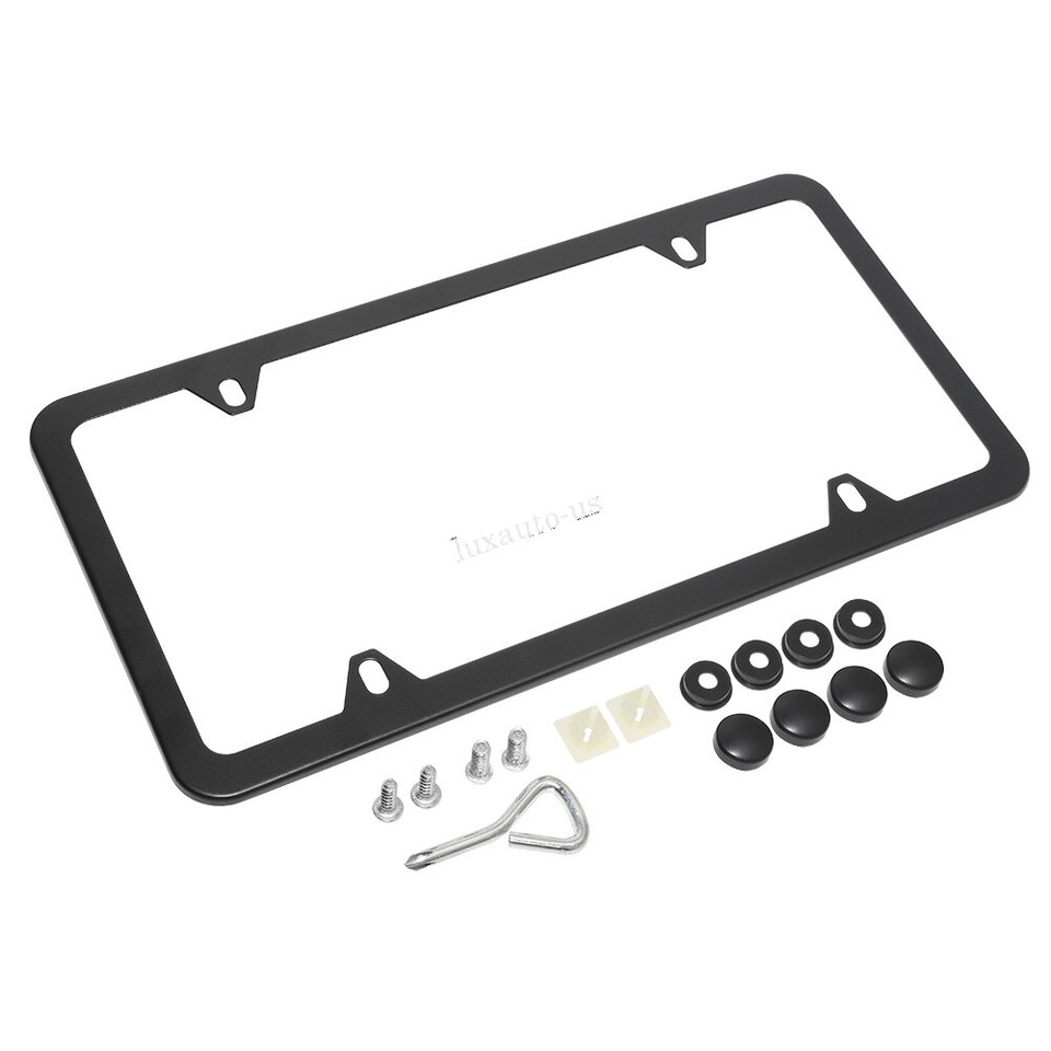 2PCS Car License Plate Frame Stainless Steel Tag Covers for Audi A3 A4 ...